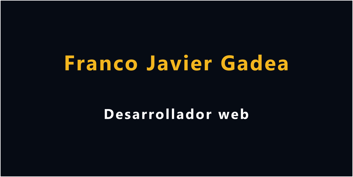 Franco Javier Gadea